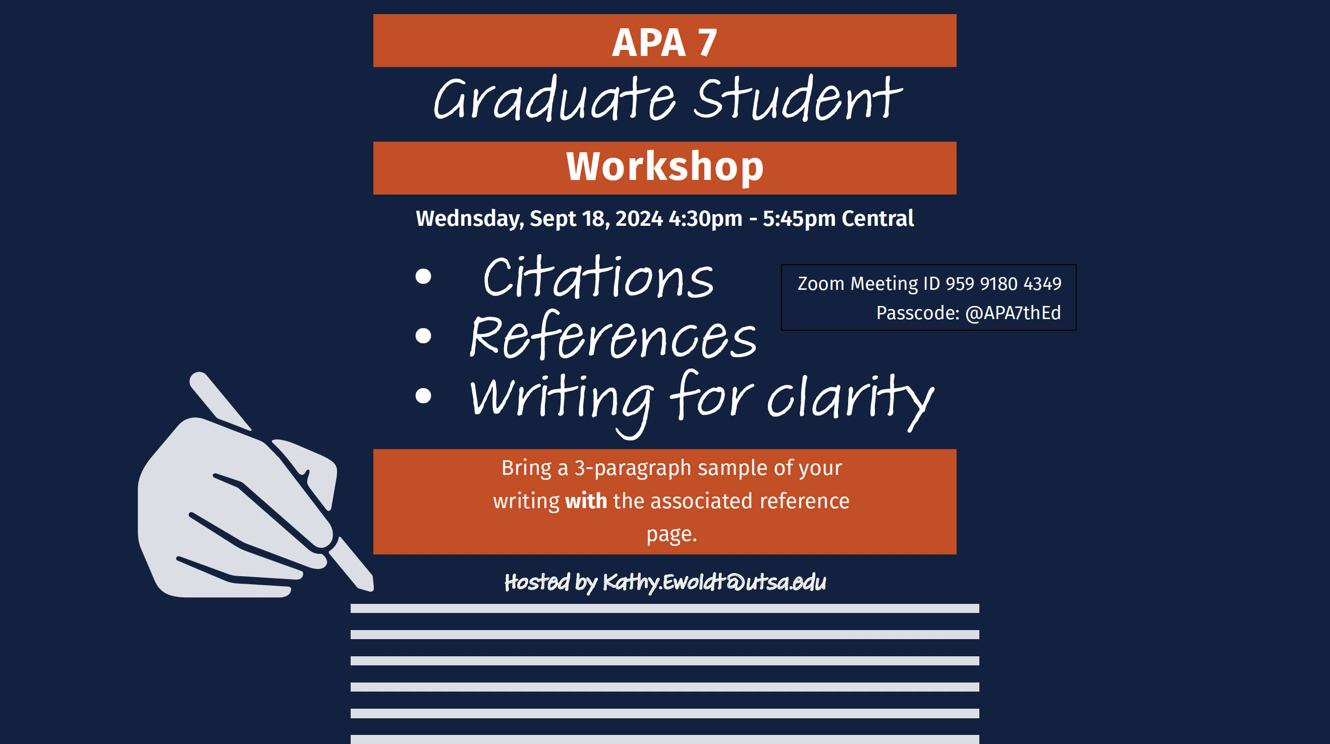APA 7 Workshop | College of Education and Human Development | UT San ...